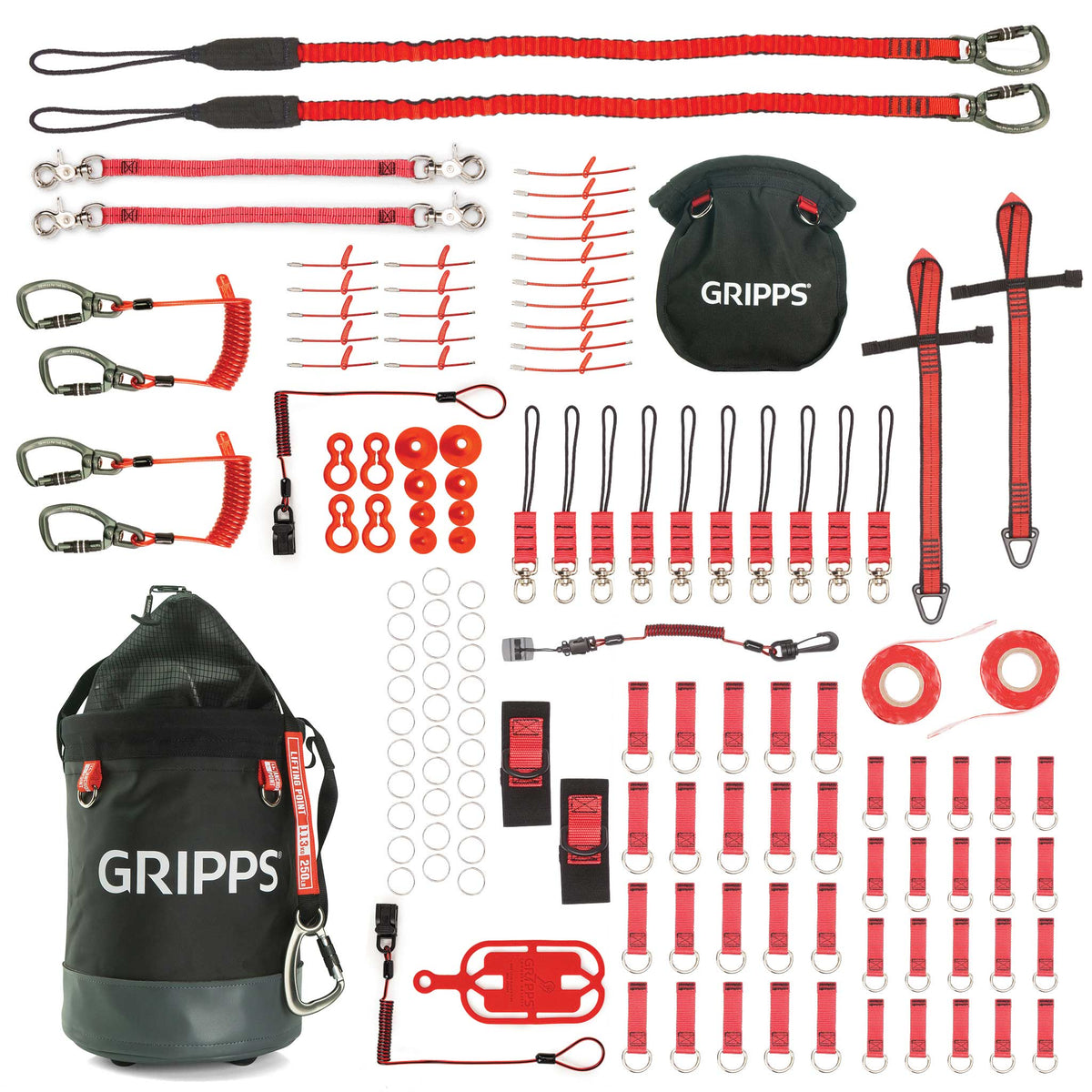 60-Tool Tether Kit With Bull Bag And Bolt-Safe Pouch – GRIPPS Global